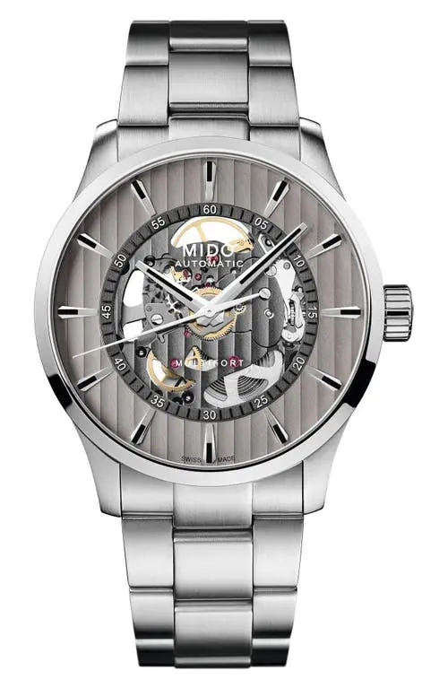 MIDO Multifort Vertigo Automatic Stainless Steel Bracelet Watch - Silver