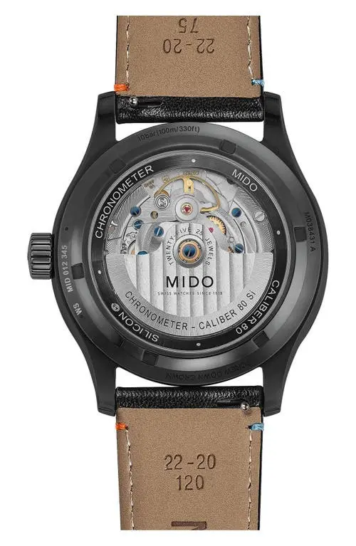 MIDO Ocean Star 39 Automatic Watch With Webbing Strap - Black