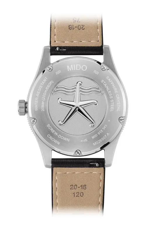 MIDO Ocean Star 39 Automatic Watch With Webbing Strap - Black
