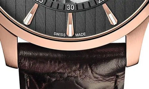 MIDO Multifort Skeleton Vertigo Rose Gold Tone Automatic Leather Strap Watch - Black