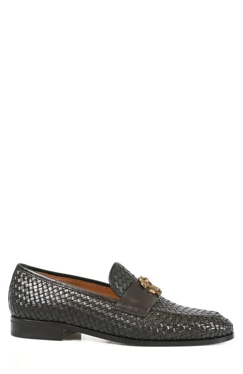Roberto Cavalli Woven Leather Loafers