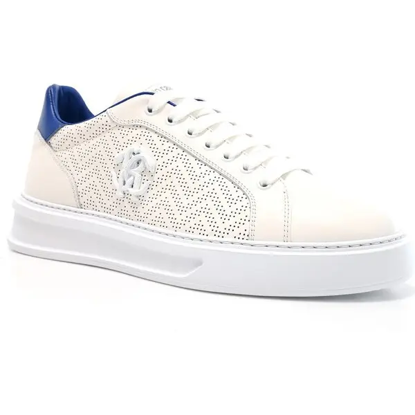 Roberto Cavalli Low Top Perforated Leather Sneakers