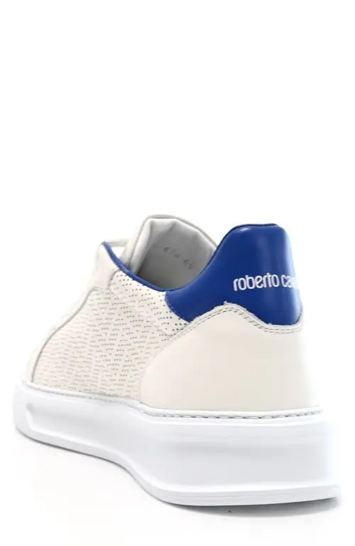 Roberto Cavalli Low Top Perforated Leather Sneakers