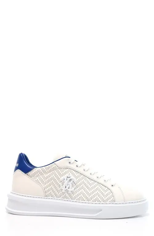Roberto Cavalli Low Top Perforated Leather Sneakers