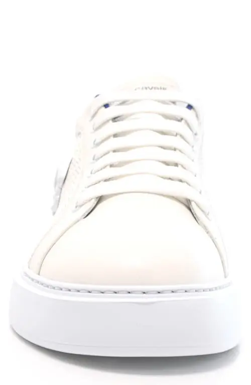 Roberto Cavalli Low Top Perforated Leather Sneakers