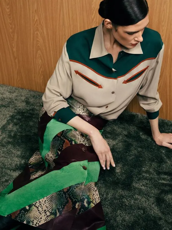 PAULA Narcisa Embroidered Cowboy Shirt