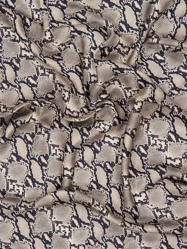PAULA Edon Snakeskin Printed Silk Twill Scarf