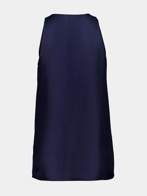PAULA Nama Serena Peacoat Silk Tank Top - Blue