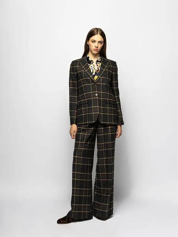 PAULA Check Houndstooth Blazer