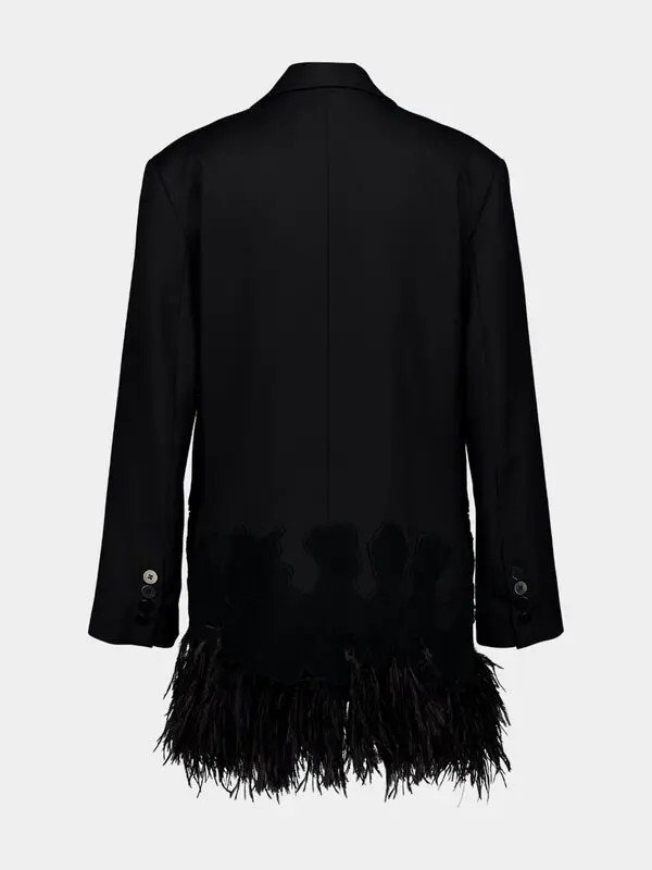PAULA Marys Embroidered Blazer With Feathers