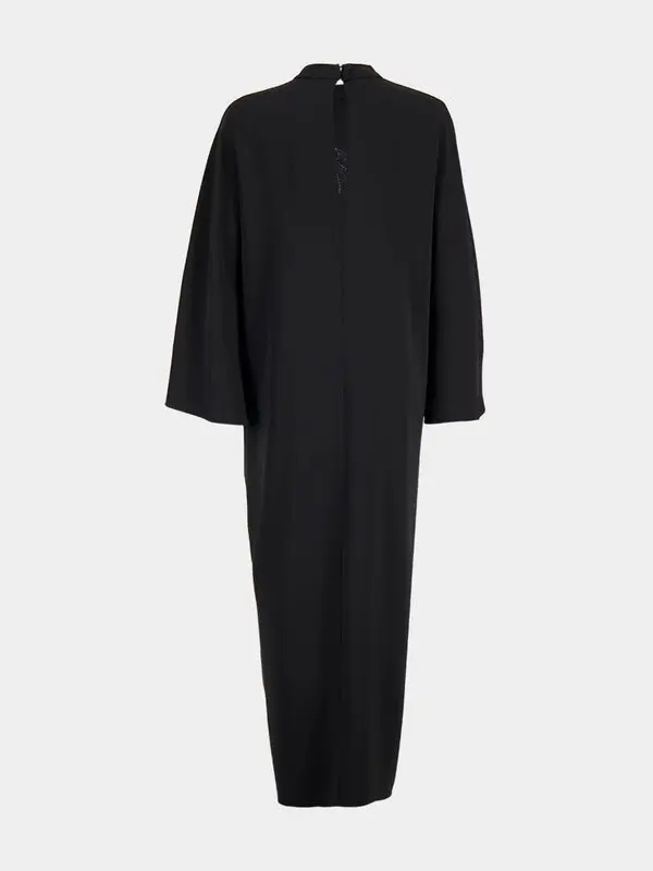 PAULA Areta Black Sequin Embroidered Kaftan