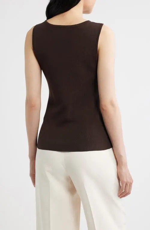 TAHARI ASL Ribbed V-neck Sweater Vest
