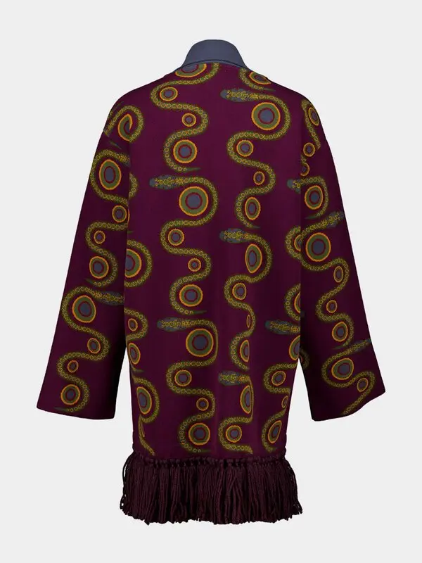 PAULA Toadstool Natrix Jacquard Cardigan With Fringes