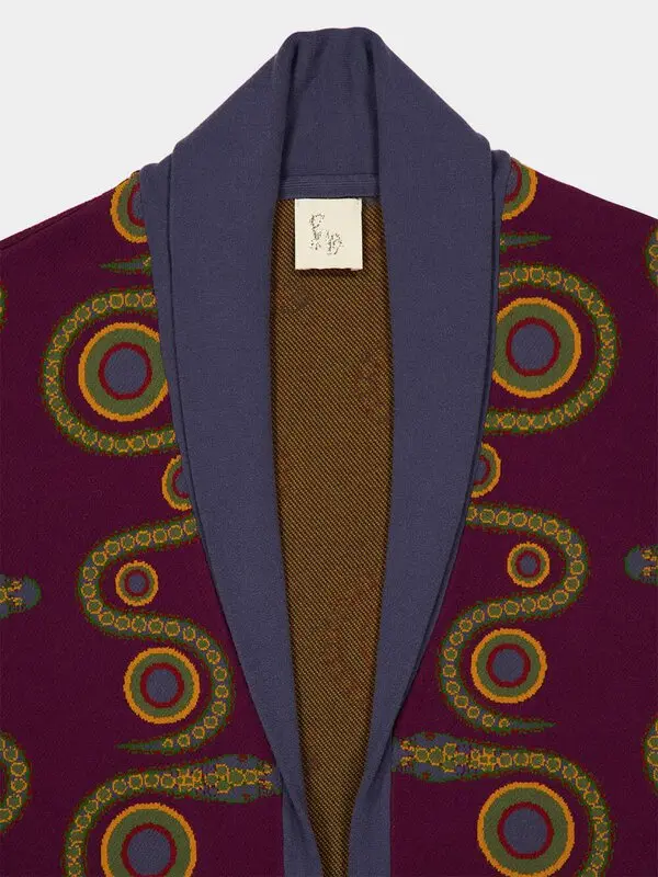 PAULA Toadstool Natrix Jacquard Cardigan With Fringes