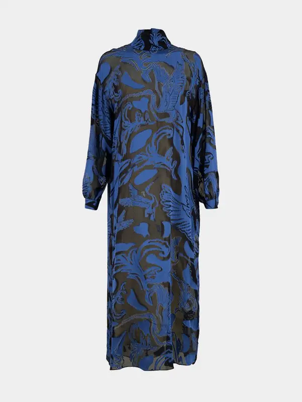 PAULA Ophelia Devoré Turtleneck Dress