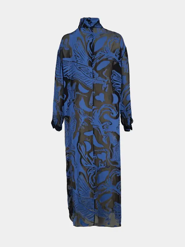 PAULA Ophelia Devoré Turtleneck Dress