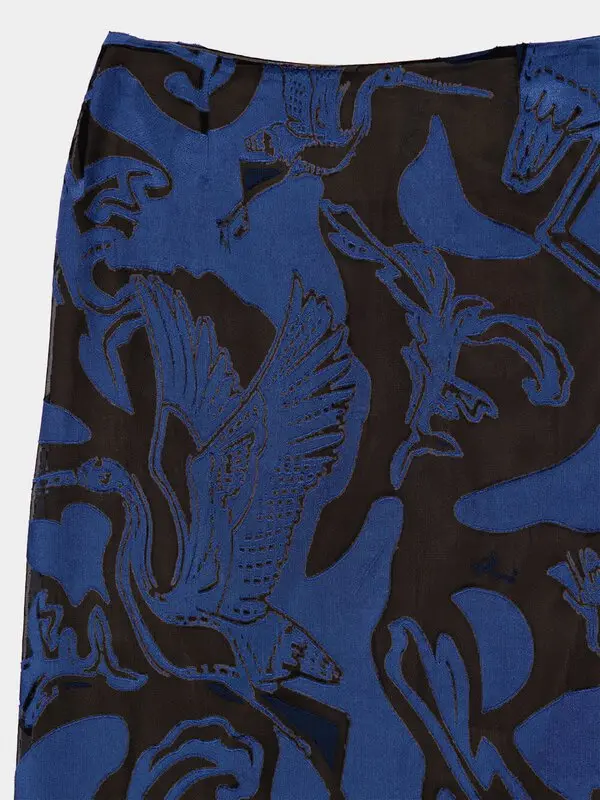 PAULA Rubina Devoré Pencil Skirt