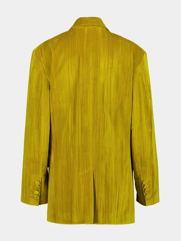 PAULA Olimpia Velvet Plissé Blazer