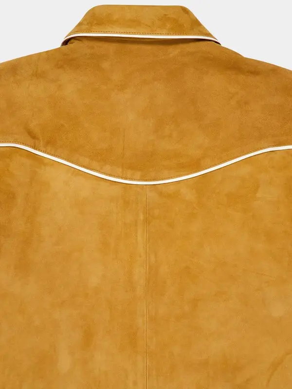 PAULA Narcisa Golden Suede Embroidered Cowboy Shirt