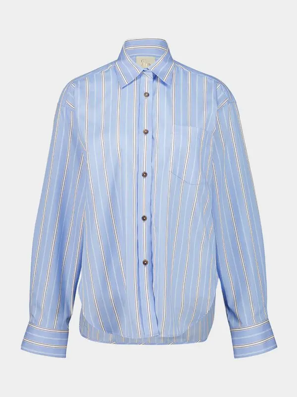 PAULA Mirabi Striped Oversized Shirt - Blue