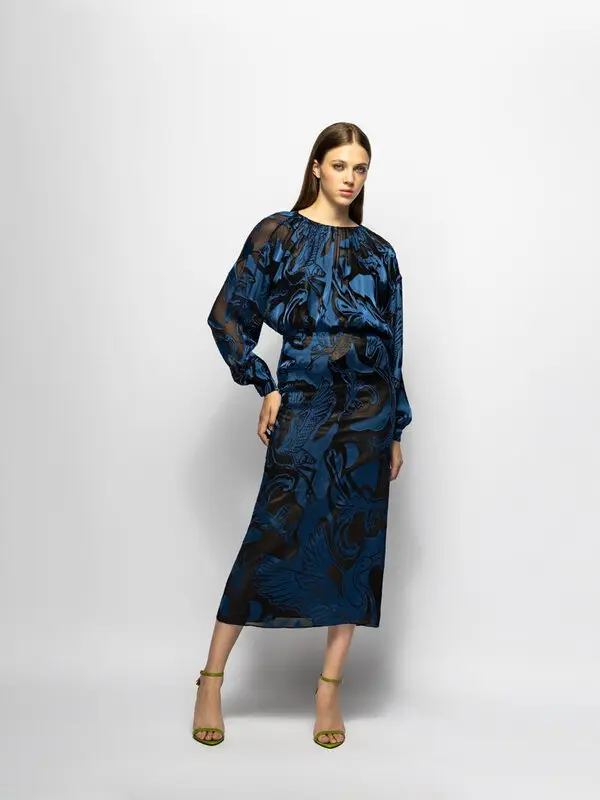 PAULA Liatris Devoré Blouse
