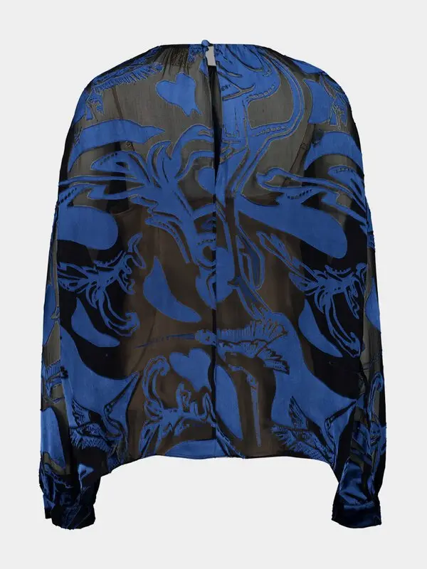 PAULA Liatris Devoré Blouse