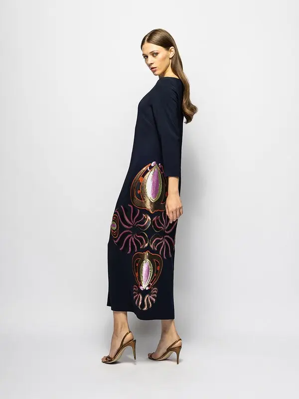 PAULA Name Bellona Sequin Embroidered Long Dress