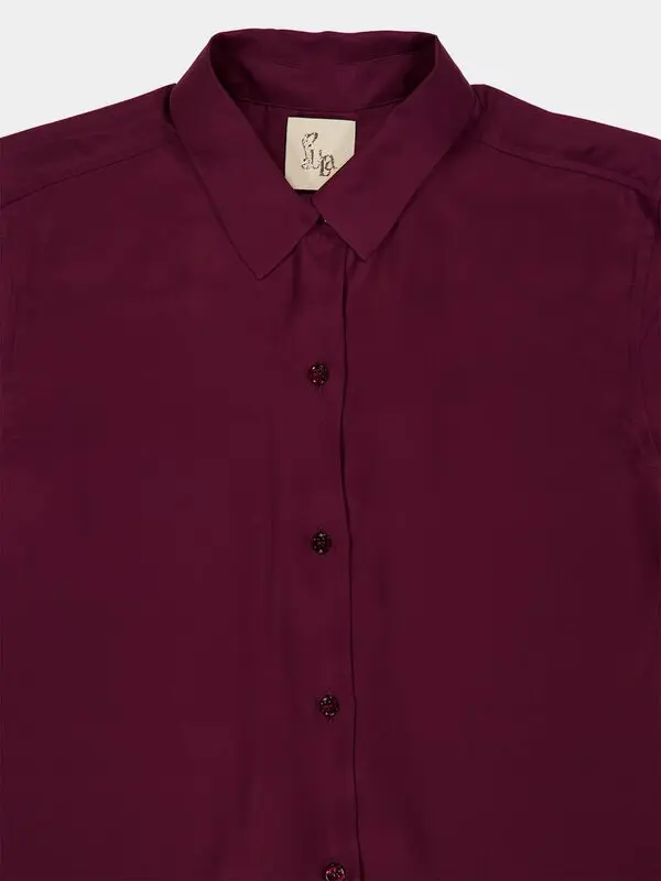 PAULA Name' Amethyst Winetasting Silk Shirt