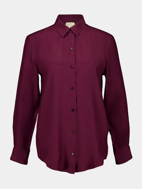 PAULA Name' Amethyst Winetasting Silk Shirt - Purple