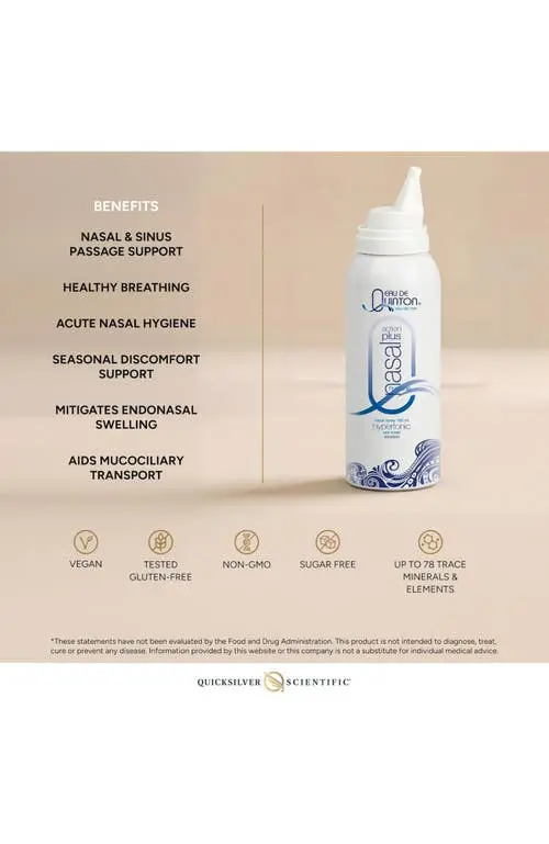 QUICKSILVER SCIENTIFIC Action Plus Hypertonic Saline Seawater Nasal Spray