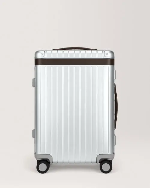 CARL FRIEDRIK Aluminium Carry-on Luggage - Silver/chocolate