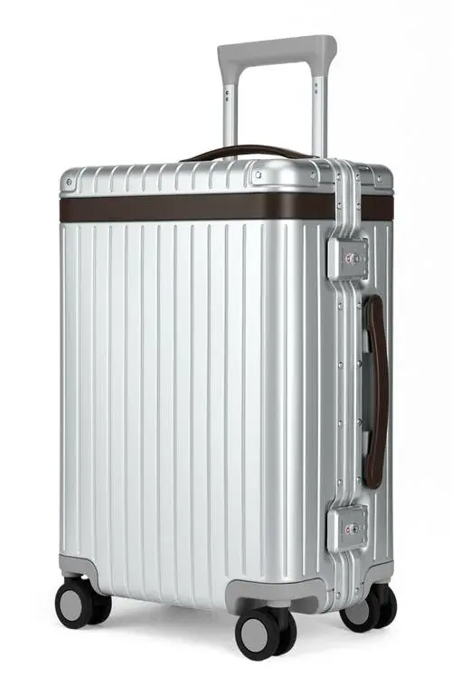 CARL FRIEDRIK Aluminium Carry-on Luggage - Silver/chocolate