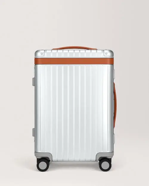 CARL FRIEDRIK Aluminium Carry-on Luggage - Silver/cognac