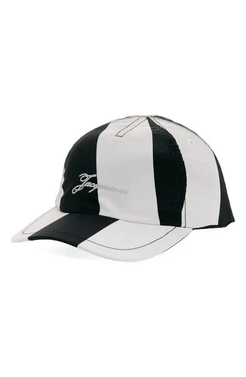 Jacquemus La Casquette Baluchon Baseball Cap - Print Stripes Off-white/