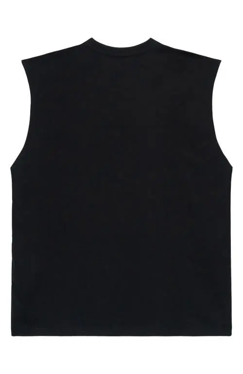 RtA Terry Muscle Tee - Black Cursive