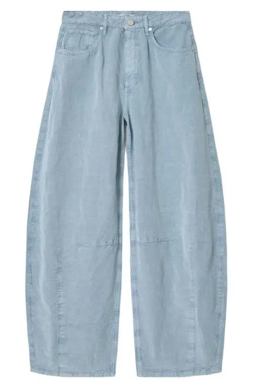 ALLSAINTS Jett Wide Leg Pull-on Pants - Light Blue