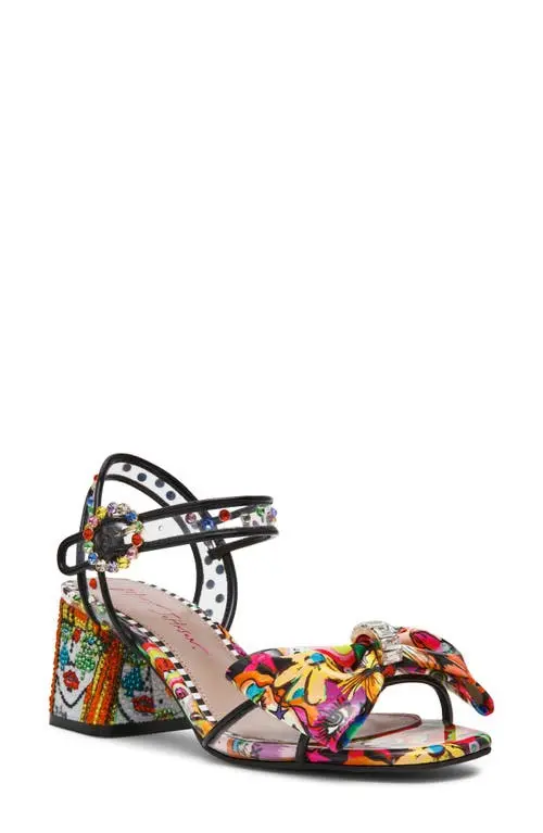 Betsey Johnson Embellished Ankle Strap Sandals