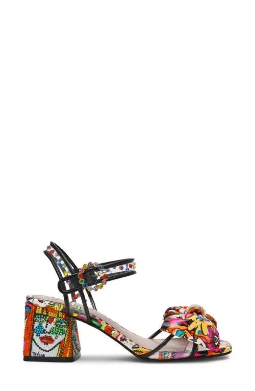 Betsey Johnson Embellished Ankle Strap Sandals