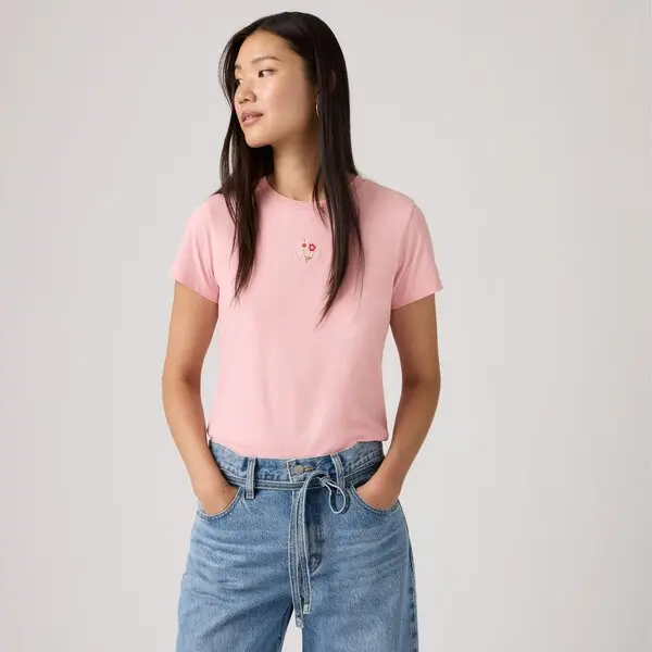 LEVI'S Logo Perfect Tee Shirt T-shirt - Coral Blush