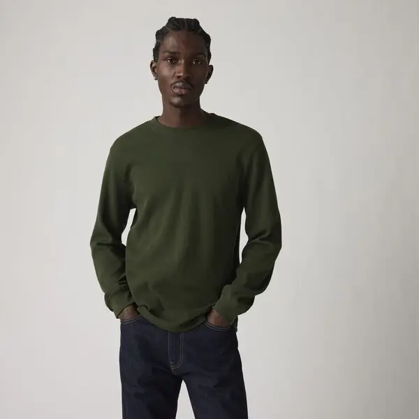 LEVI'S Long-sleeve Standard Fit Thermal Shirt - Green