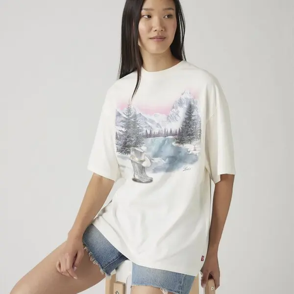 LEVI'S Graphic Short Stack T-shirt - Cowboy Grid