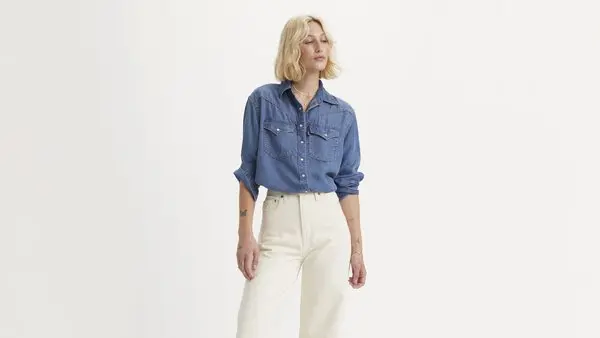 LEVI'S Sawyer Western Shirt Chambray - Ringing Bells