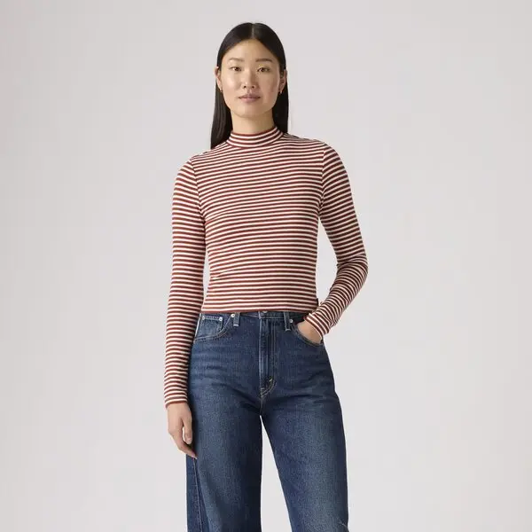 LEVI'S Effortless Long Sleeve Mock Neck T-shirt