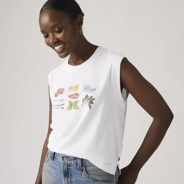 LEVI'S Graphic Fruit Boxy Tank Top - Tank Fruit Grid