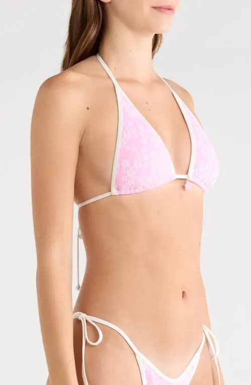 KULANI KINIS Triangle Bikini Top With Floral Pattern