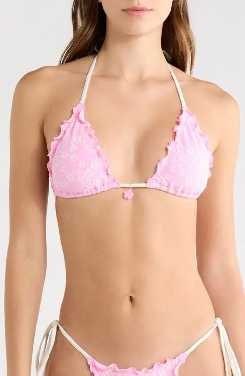 KULANI KINIS Lettuce Trim Bikini Top - Sugar Sprinkle