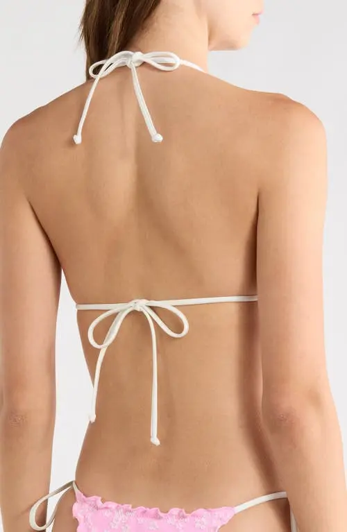 KULANI KINIS Lettuce Trim Bikini Top - Sugar Sprinkle