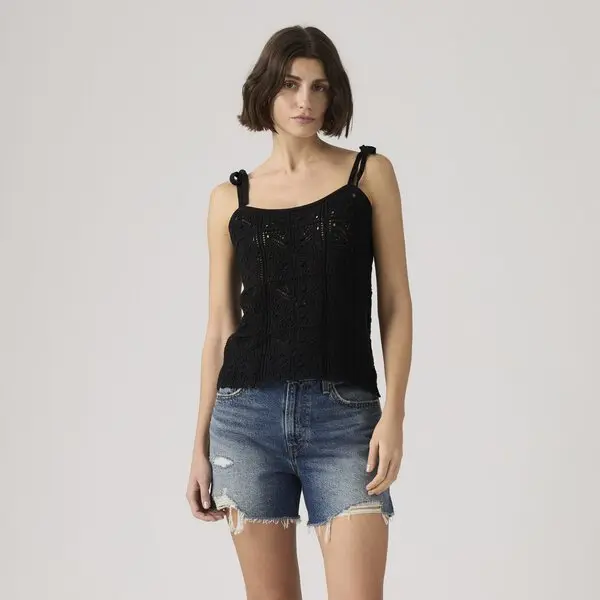 LEVI'S Abbey Tie-shoulder Sweater Tank Top - Anthracite Night