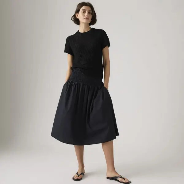 LEVI'S Isabelle Crochet Short Sleeve Sweater - Anthracite Night