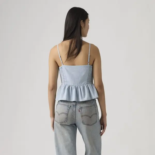 LEVI'S Monet Blouse With Adjustable Straps And Button-up Front - Soft Current
